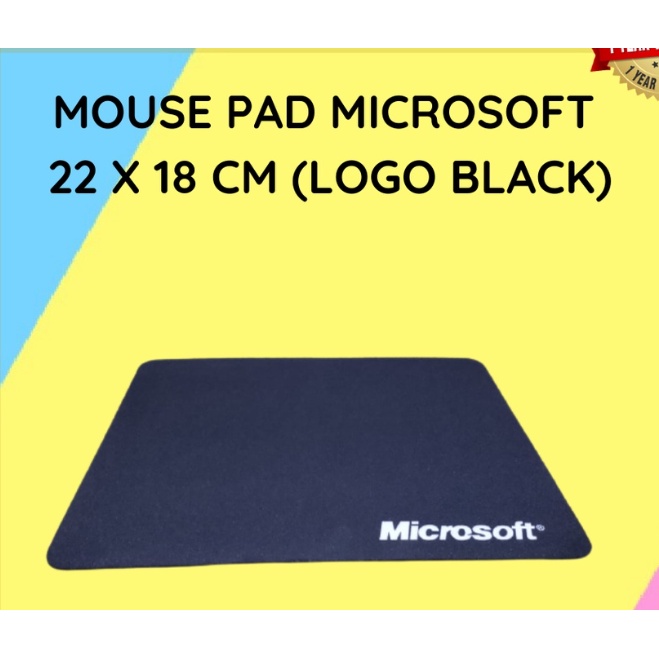 Jual MOUSE PAD MICROSOFT 22 X 18 CM (LOGO BLACK) | Shopee Indonesia
