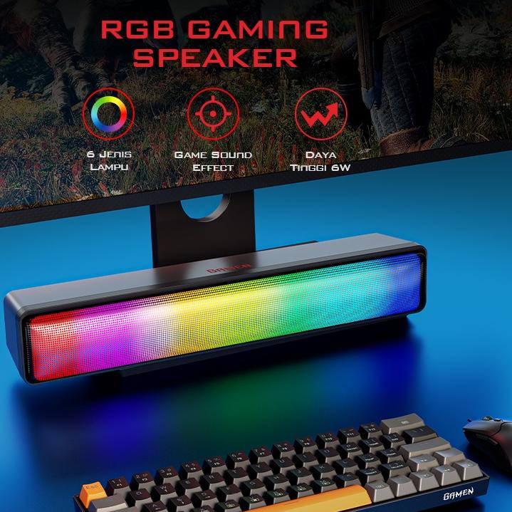 Jual GAMEN Multimedia Speaker Gaming / Sound Audio / Sound Bar GS8 RGB ...