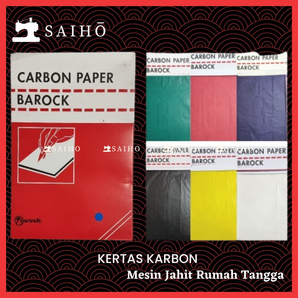 Jual [Barock] Kertas Karbon Jahit / Carbon Paper Jahit Barock | Shopee ...