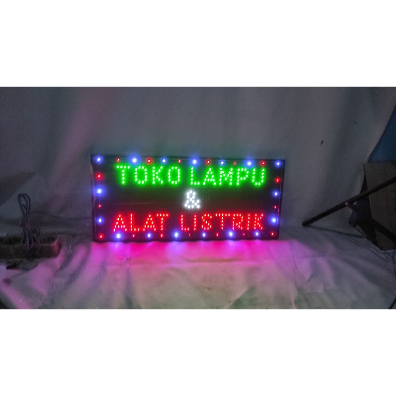 Jual Tulisan lampu led sign TOKO LAMPU & ALAT LISTRIK free lampu ...