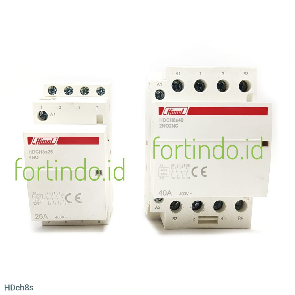 Jual MODULAR CONTACTOR HDCH8S25440 4P 25A Mini Kontaktor MERK HIMEL ...