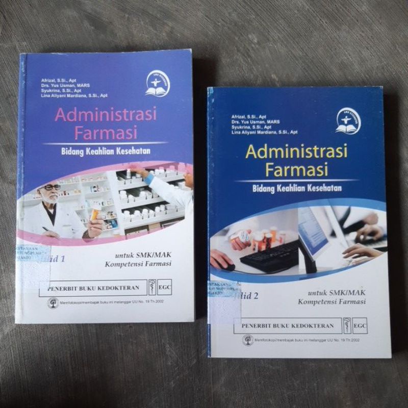 Jual Buku Administrasi Farmasi Untuk Smk Farmasi Jilid 1.2. Keahlian Kesehatan | Shopee Indonesia