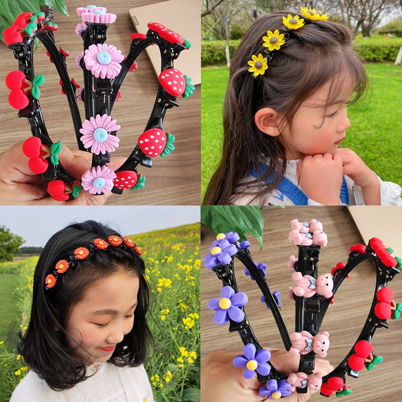 Jual ONLYONE12 Bando Kepang Rambut Anak / Bando Jepit Bunga dan Buah ...