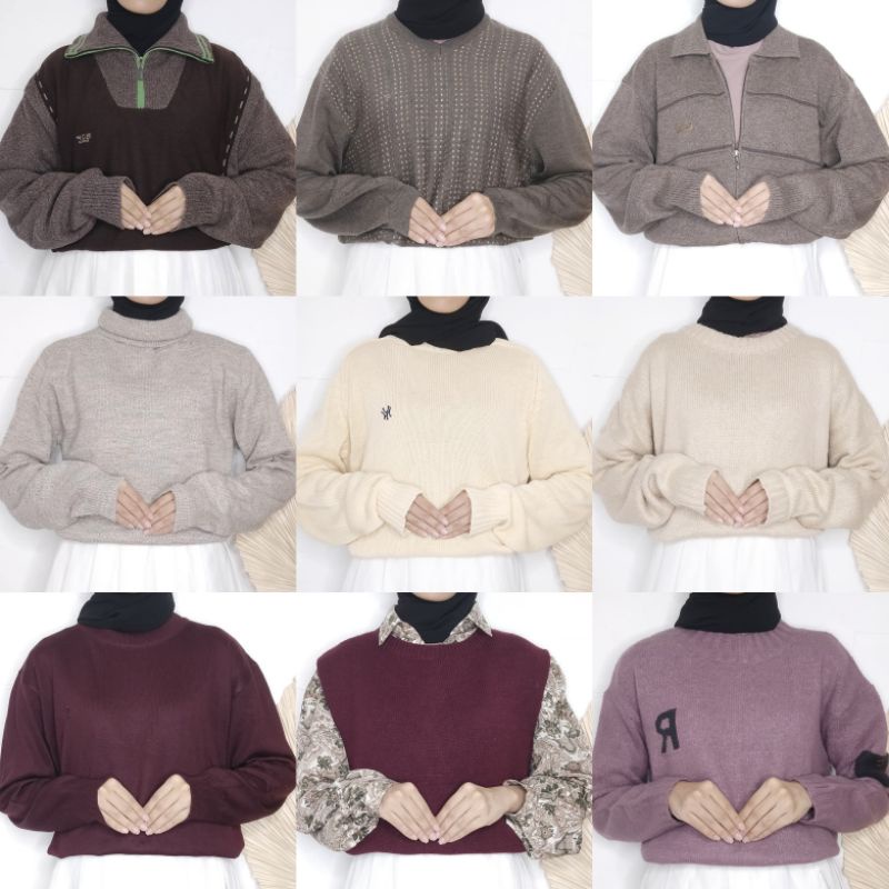 Jual SWEATER RAJUT & CREWNECK THRIFT EARTH TONE (CARIBBEAN THRIFT BATCH ...