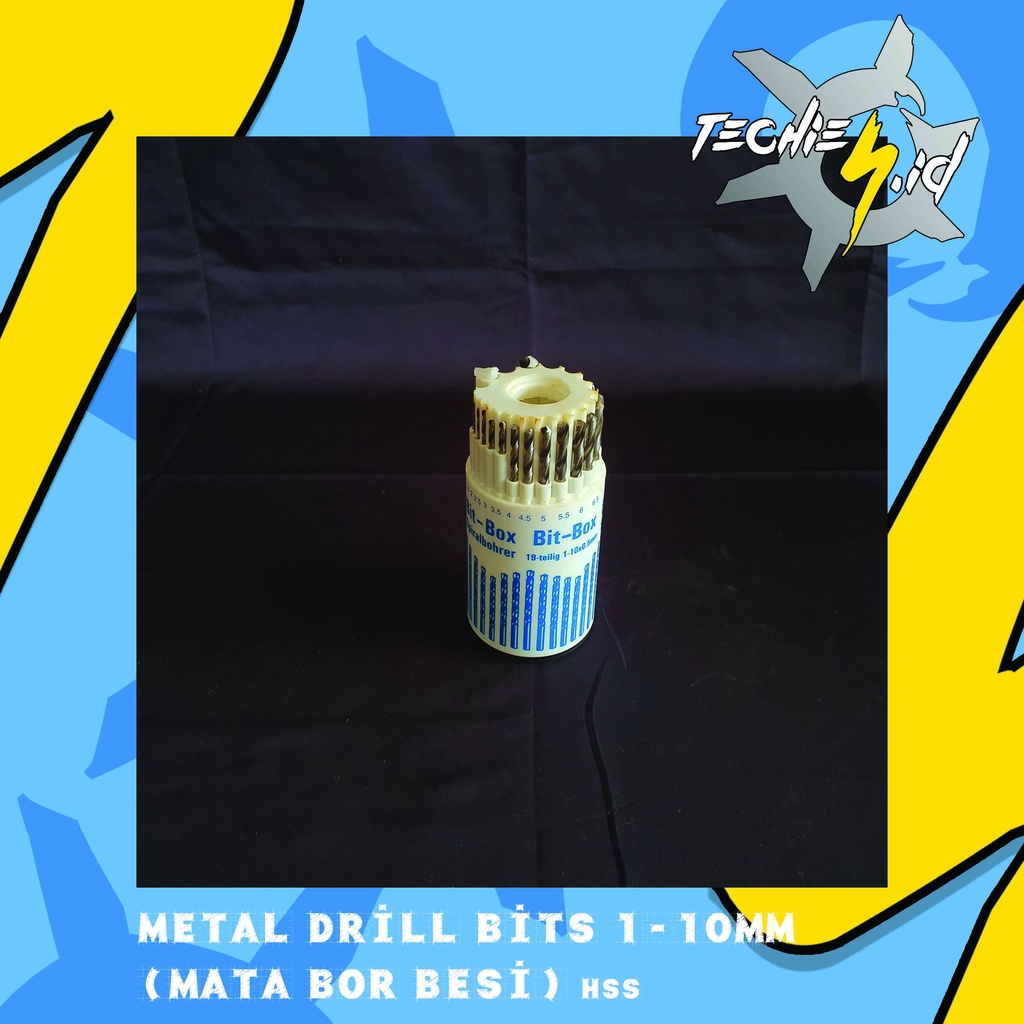 Jual Metal Drill Bits 1-10mm HSS (Mata Bor Besi) Box Putih | Shopee ...