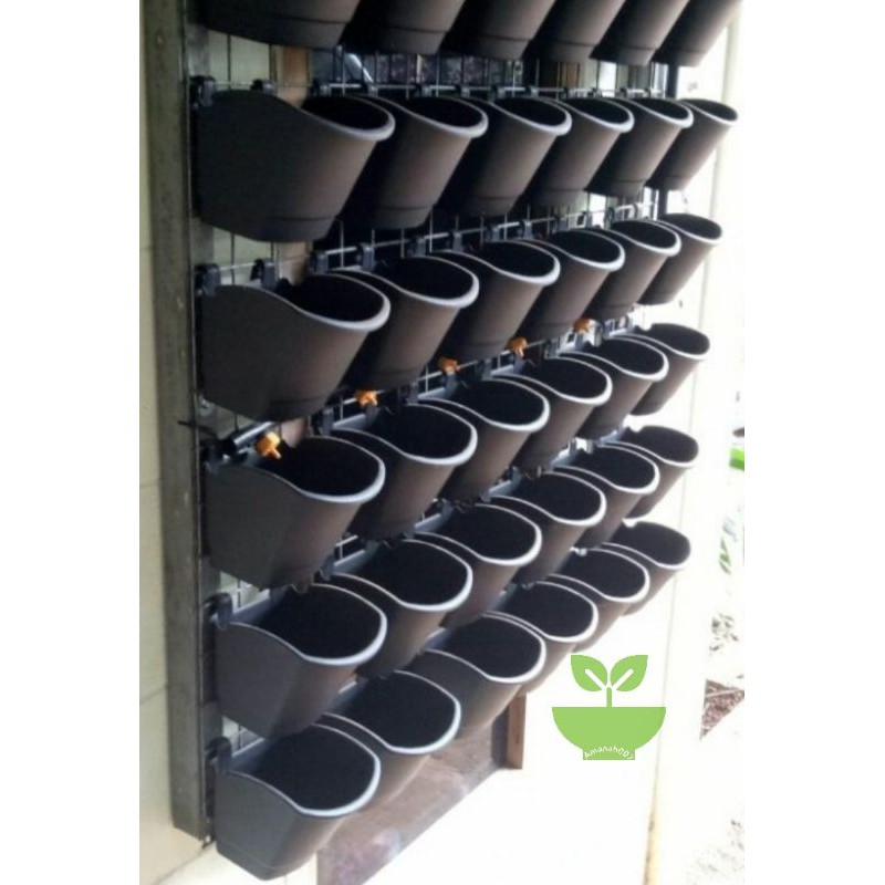 Jual Pot Tempel / Tembok Vertical Garden Hitam | Shopee Indonesia