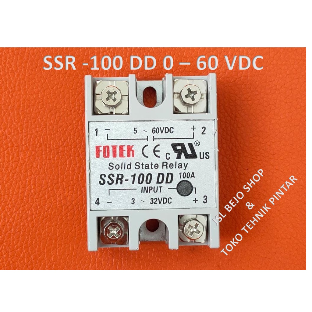 Jual SSR-100DD Solid State Module Relay DC-DC 100A Current 3-32V DC to 5-60V DC Load | Shopee ...