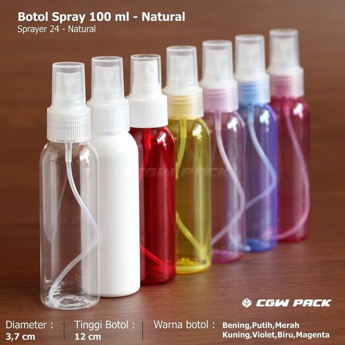Jual BOTOL SPRAY 100 ML / BOTOL PET 100 ML + SPRAY NATURAL | Shopee ...