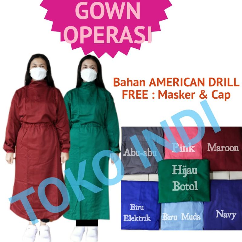 Jual GOWN Operasi / Gaun Operasi/ Baju Bedah / Baju Oka / Surgical Gown ...