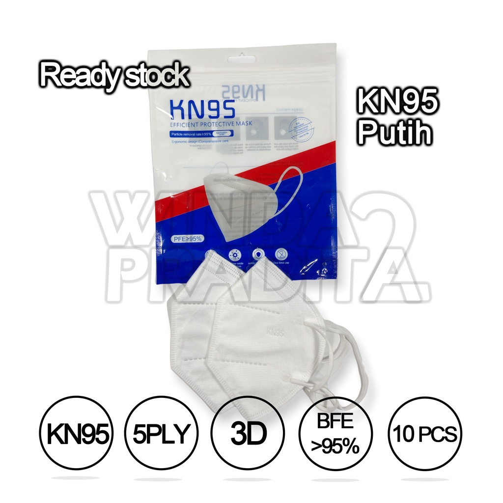 Jual Masker KN95 Putih Hitam Isi 10 Pcs Murah Emboss | Shopee Indonesia
