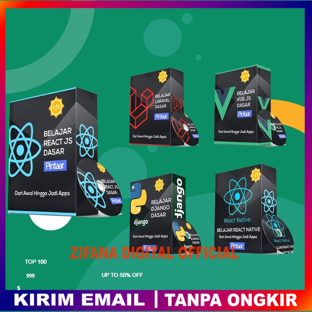 Jual Paket Belajar Pemograman React Js React Native Vue Js Dan Django Python Lengkap Shopee
