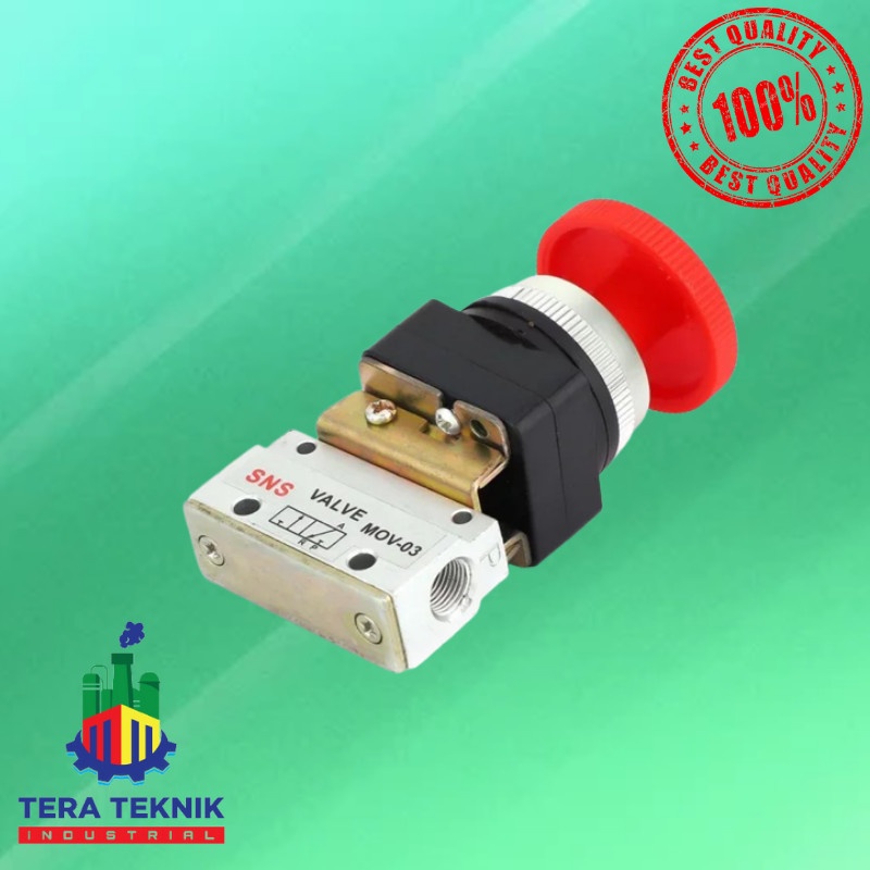 Jual mechanical valve MOV-03 pneumatic switch saklar tombol(READY STOCK ...