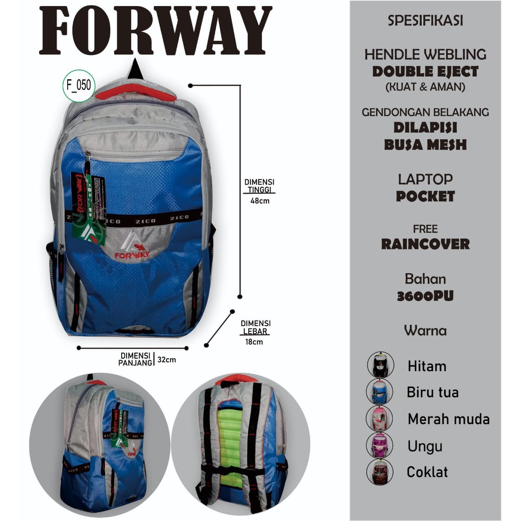 Jual FORWAY KODE F_050 (TAS RANSEL/TAS PUNGGUNG/ TAS COWOK) | Shopee ...