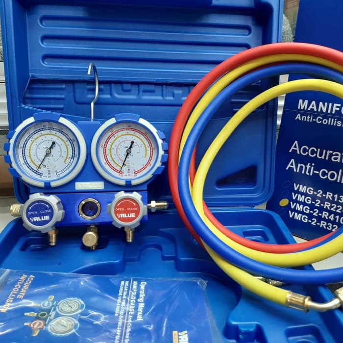 Jual Manifold AC value R410 R32 R22 R134 plus box bok VMG 2 Analize manifol | Shopee Indonesia