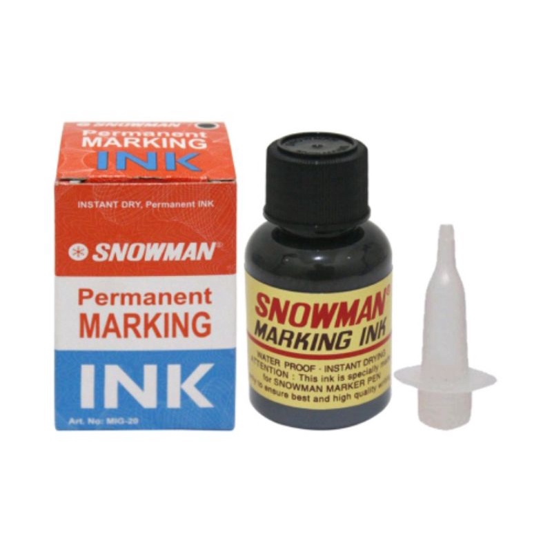 Jual Tinta Isi Spidol / Refill Spidol Snowman Permanent Permanen ...