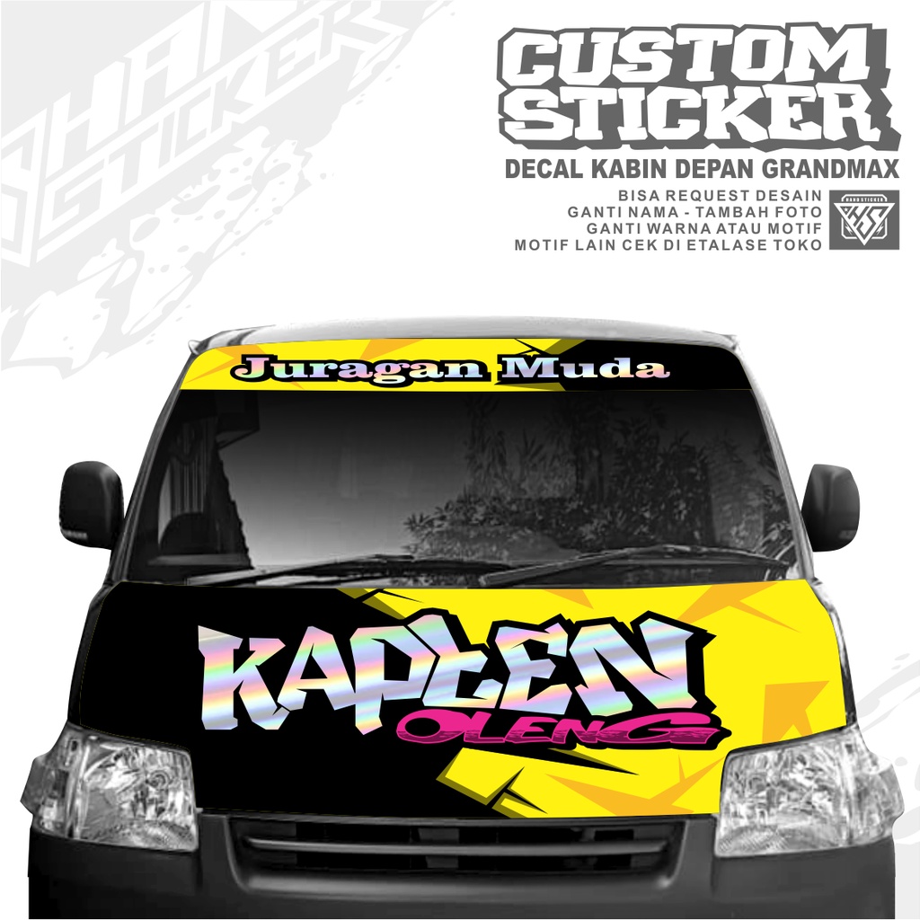 Jual Sticker Grand Max Atau Decal Kabin Depan Grand Max Bisa Request ...