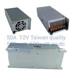 Jual power supply switching Ac dc 12v 50A trafo led strip 50 ampere 12 volt 500watt 600watt ...
