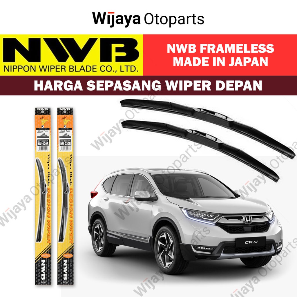 Jual Wiper Blade Depan All New CRV Turbo NWB Frameless Japan 26/16 ...