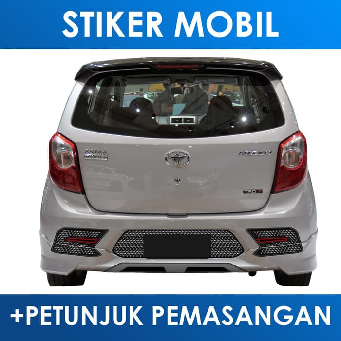 Jual Sticker Mobil rear Stiker Bemper toyota AGYA daihatsu AYLA HEMAT ...
