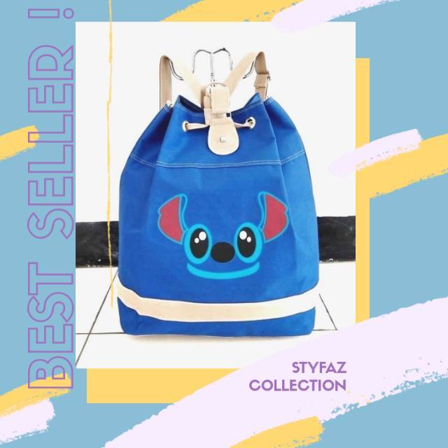 Jual [DEFECT SALE] TAS STITCH (2IN1) / TAS RANSEL SEKOLAH BONUS ...