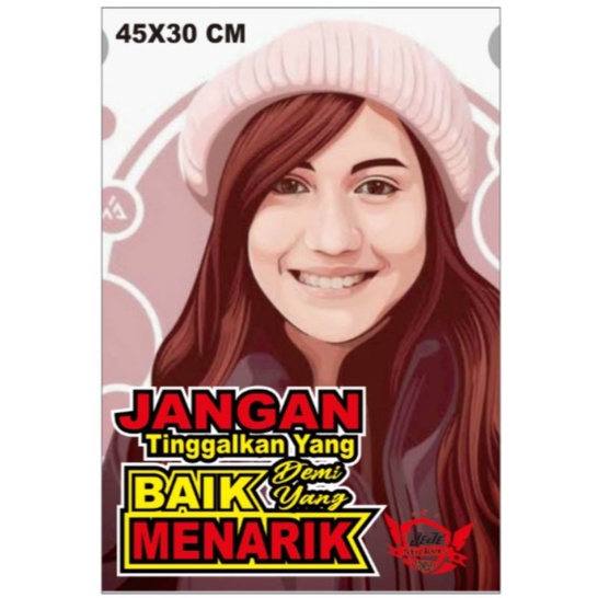 Jual STICKER PRINTING GAMBAR DENGAN KATA-KATA UNTUK KACA ATAU PINTU ...