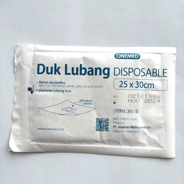 Jual Duk lubang disposable/ duk bolong 25x30cm one med | Shopee Indonesia
