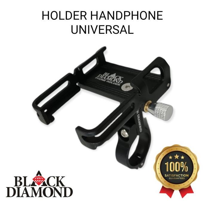 Jual Holder Hp Handphone Stang Spion Sepeda Motor Alumunium Black Diamond | Shopee Indonesia