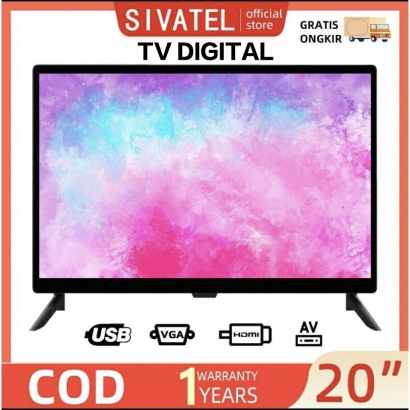 Jual NEW PROMO - TV DIGITAL LED 20 INCH FULL HD SUPPORT HDMI-USB-VGA-DC ...