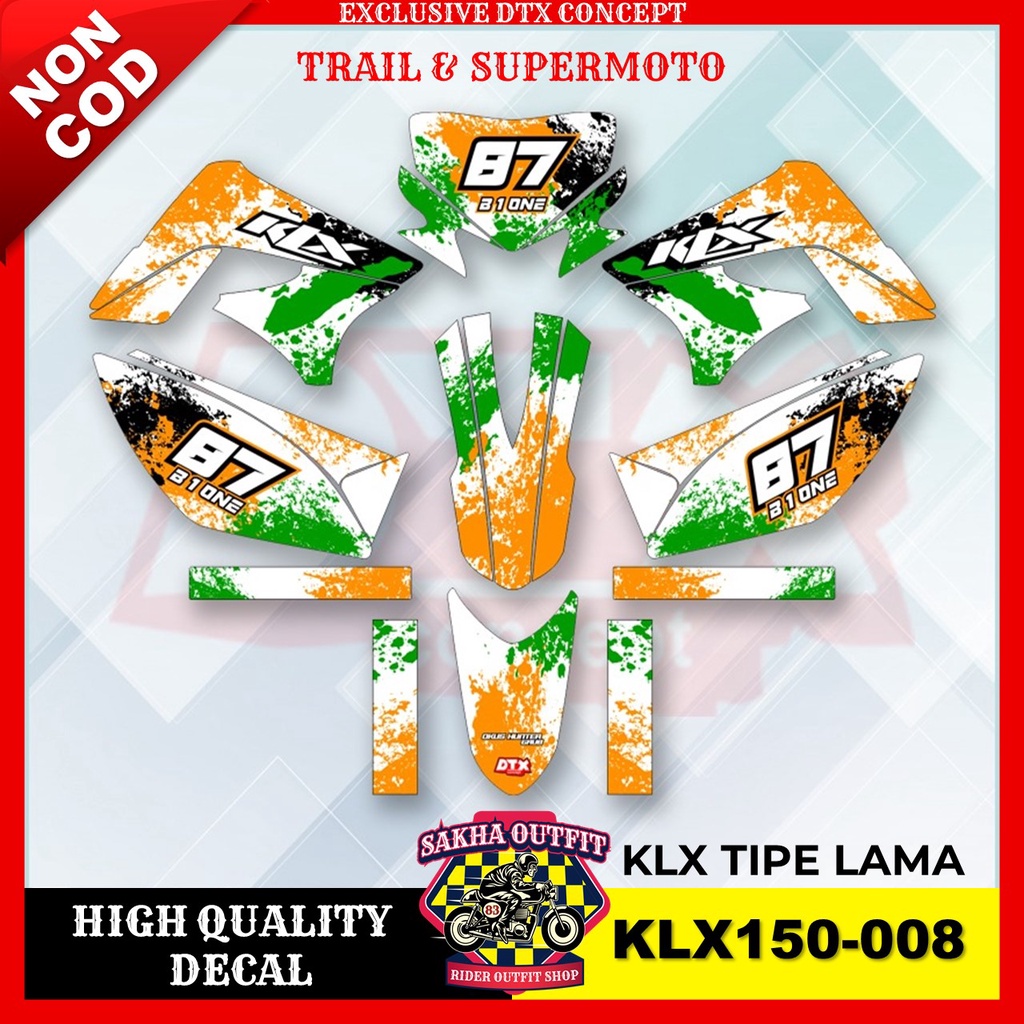 Jual Decal KLX stiker motor stiker trail KLX stiker motor keren decal ...