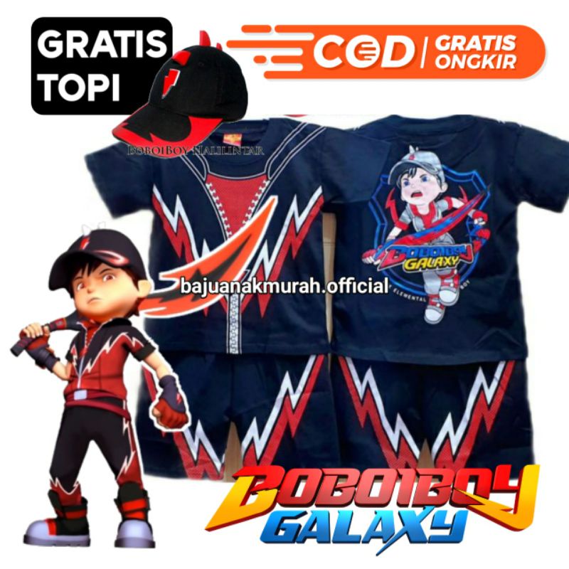 Jual SETELAN BAJU BOBOIBOY ANAK LAKI LAKI GRATIS TOPI / BAJU BOBOIBOY ...