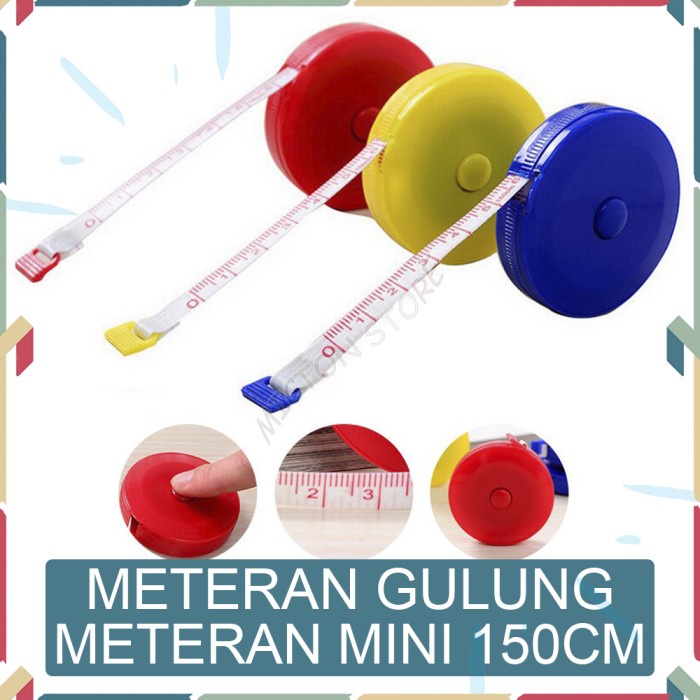 Jual MICTON Meteran Mini Gulung 150cm Pengukur Lingkar Perut Barang ...
