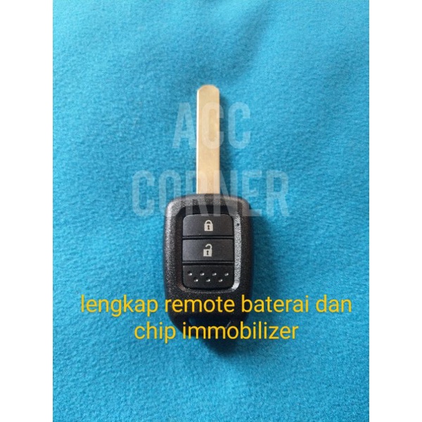 Jual kunci remote honda brio mobilio jazz crv brv 2tombol kotak ...