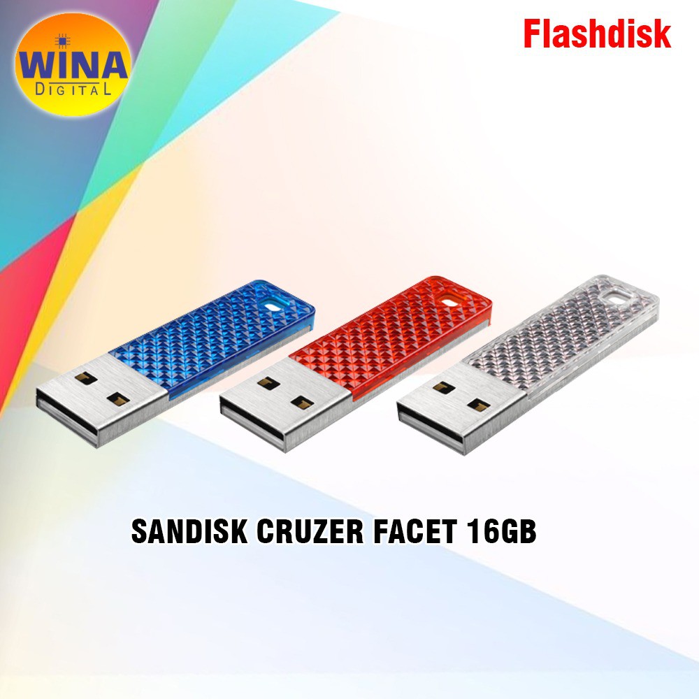Jual Sandisk Cruzer Facet USB Flash Drive SDCZ55-016G - 16GB | Shopee ...