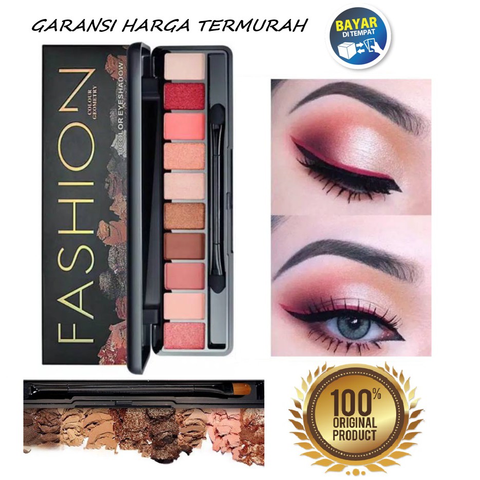 Jual 10 Warna Eyeshadow Fashion 10 Colour Eyeshadow Palette Nude Color ...