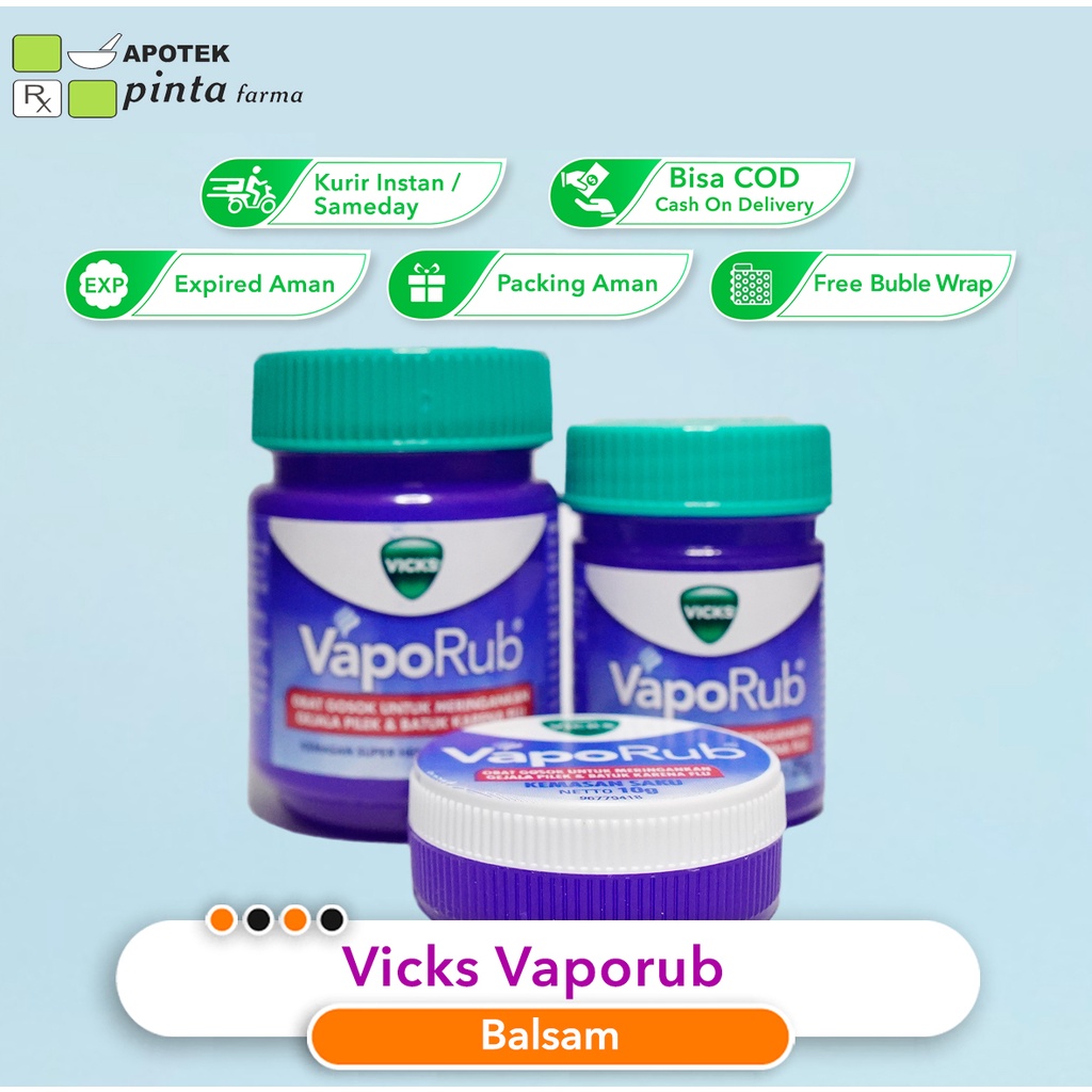 Jual Balsam Vicks Vaporub Ukuran 10 gram, 25 gram Dan 50 gram | Shopee ...
