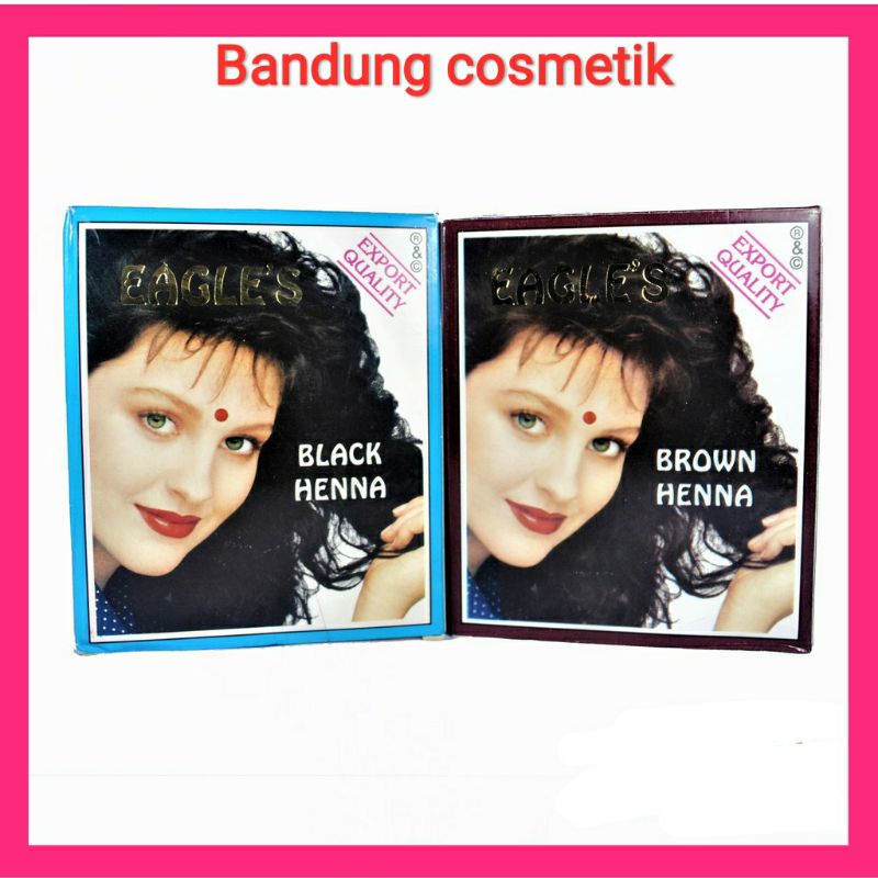 Jual EAGLES BLACK HENNA HAIR DYE 10gr Sachet - Semir Rambut Hitam ...