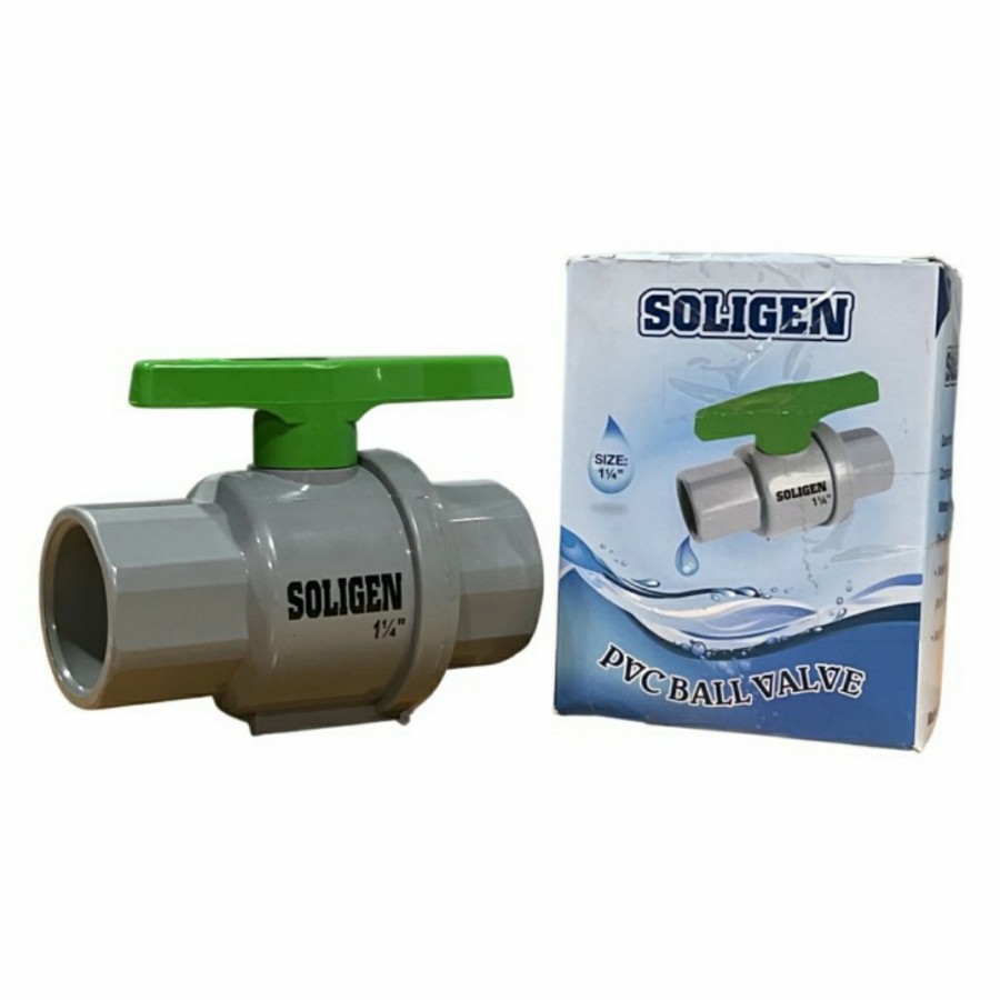 Jual Ball Valve / Stop Kran PVC Soligen 11/4 - 11/2 - 2 Inch | Shopee Indonesia
