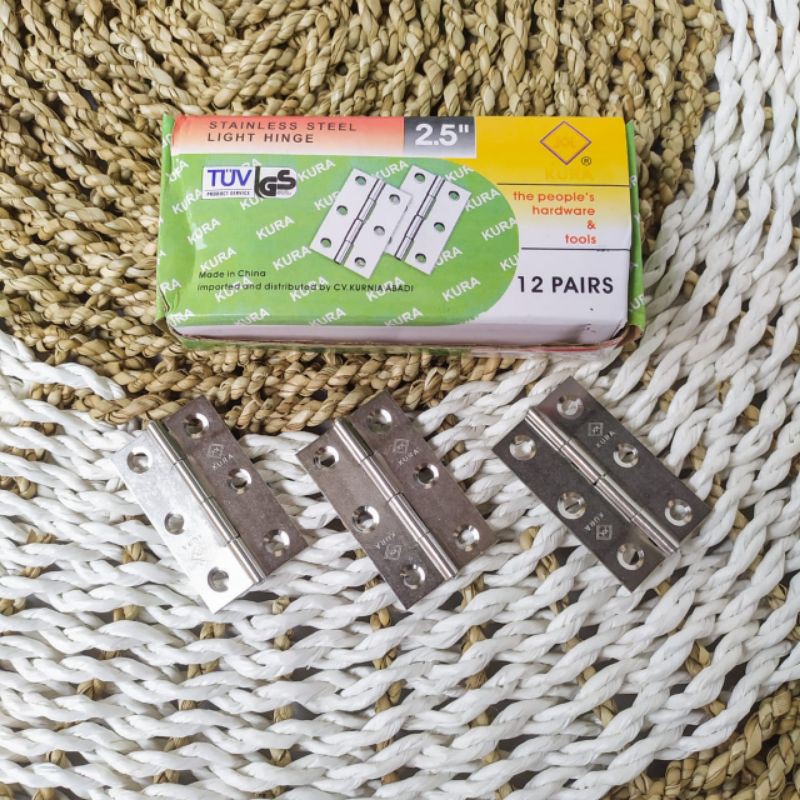 Jual engsel stainles tahan karat 2 inch 2,5" inch 3 inch tebal 0,9 mm ...