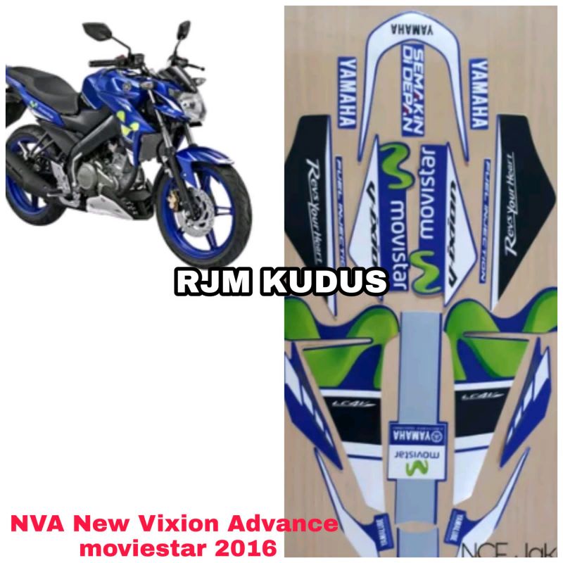 Jual Stiker Striping New Vixion Advanced NVA 2016 GP moviestar | Shopee Indonesia