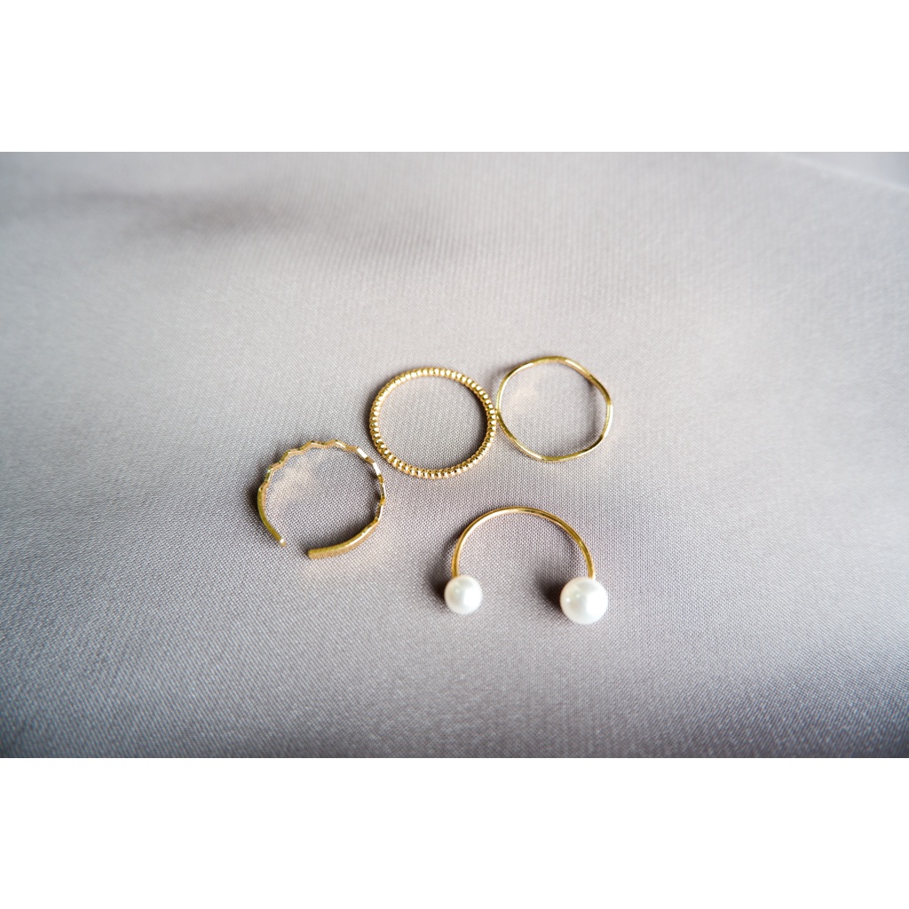 Jual Areca by HANA Arwen 4 Sets Korean Ring | Shopee Indonesia