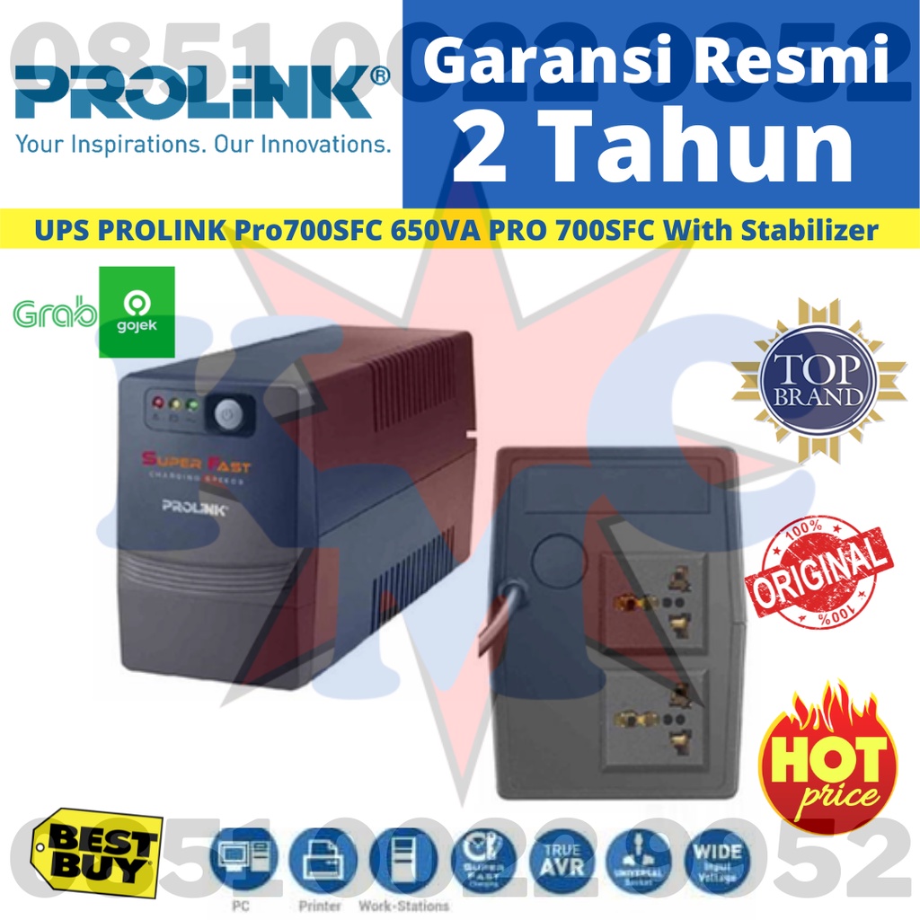 Jual UPS PROLINK PRO 700 SFC PRO700SFC 650 VA 390 WATT WITH STABILIZER | Shopee Indonesia