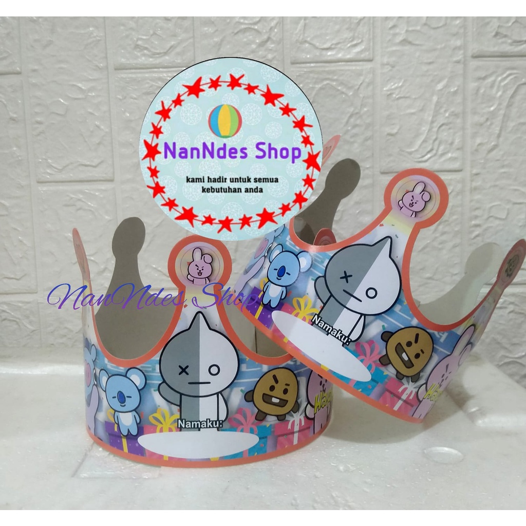 Jual Topi Mahkota isi 10 pcs - Paper Crown Ultah Lingkar Karakter ...