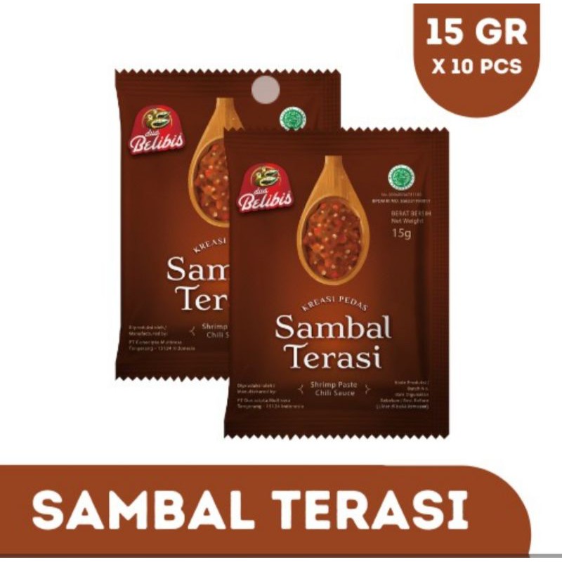 Jual SAMBAL TERASI Blibis 15g isi 10 set | Shopee Indonesia