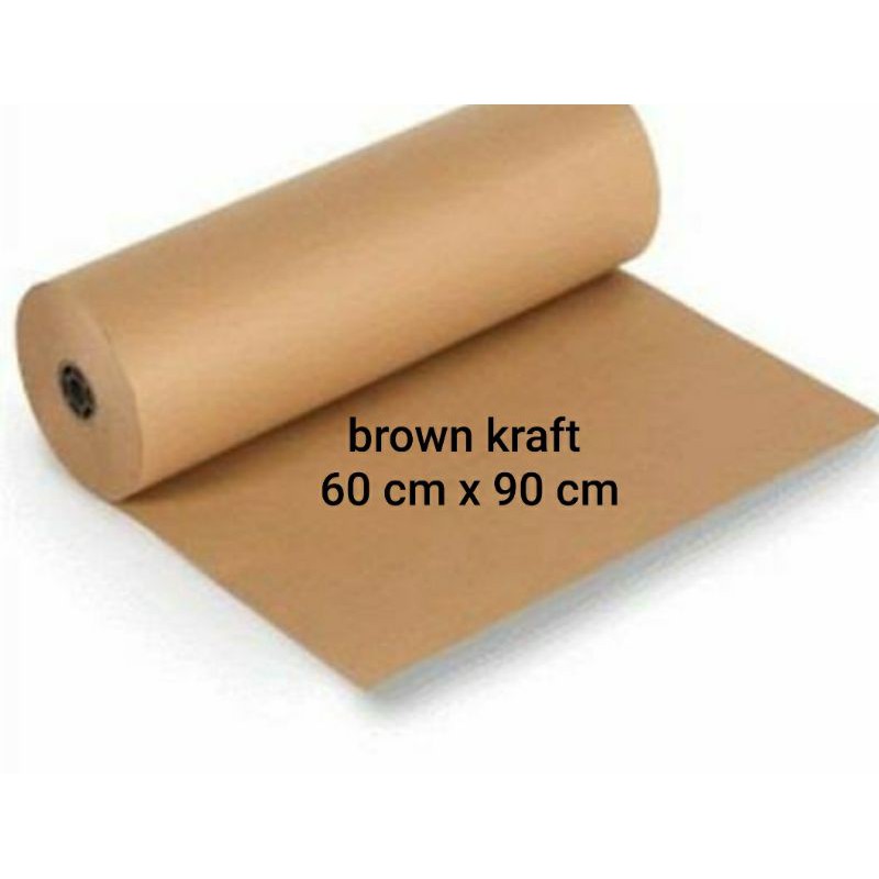 Jual brown kraft paper | 60 x 90 cm | per pcs | Shopee Indonesia