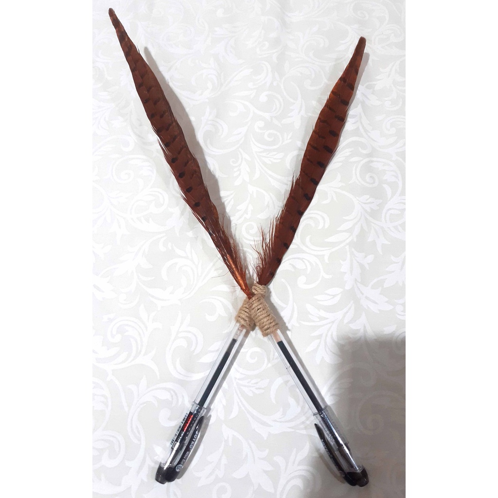 Jual pen sayap bulu 12 cm / Pen antik/klasik /souvenir nikah & ulang ...