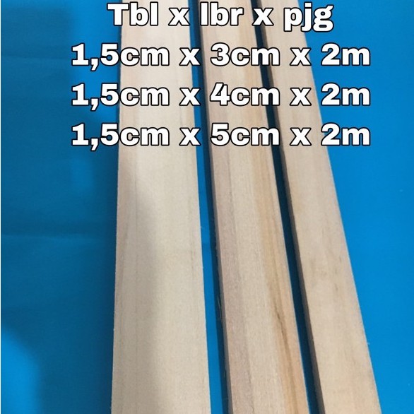 Jual lis kayu wall moulding 1,5x3 1,5x4 1,5x5 panjang 2 meter list kayu ...
