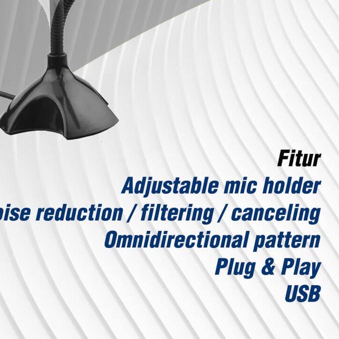 Jual MIC-U03 USB Microphone Stand PC Laptop Mikrofon Kabel Condenser ...