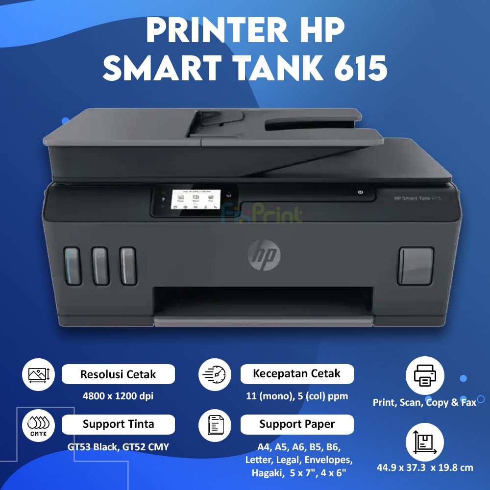 Jual Printer HP 615 Wireless New Smart Tank Printer | Shopee Indonesia