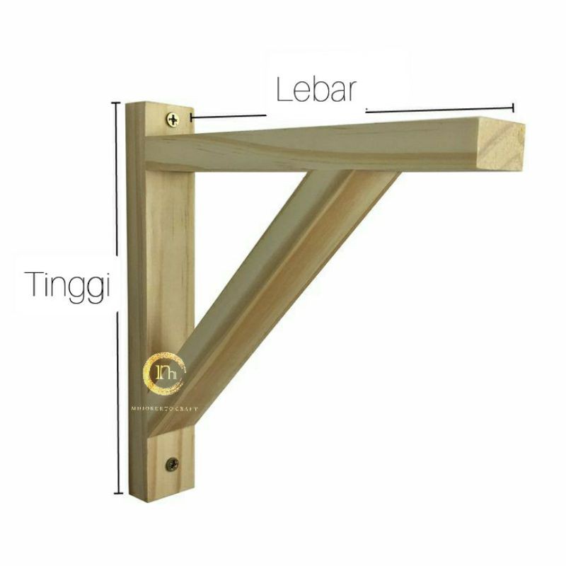 Jual siku kayu serbaguna untuk ambalan gantungan dan hiasan dinding ...