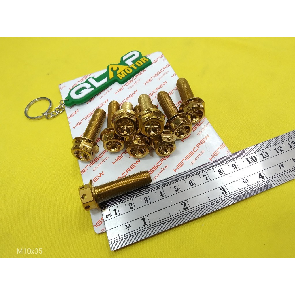 Jual Baut Probolt 10x35. Drat 14 Panjang 3.5cm Stainless Gold Flower Original HENG Thailand ...